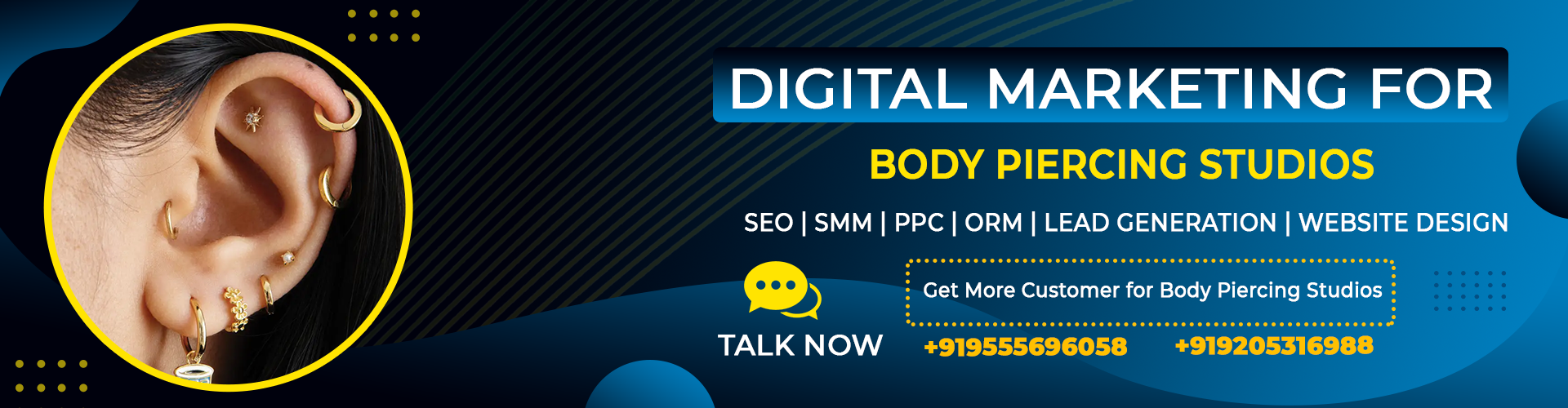 Digital Marketing for Body Piercing Studios,SEO,Social Media,PPC