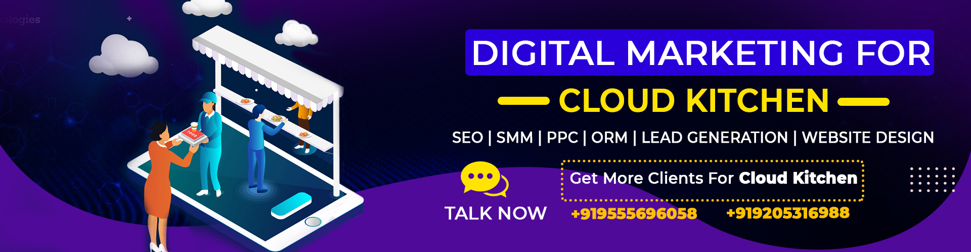 Digital Marketing for Cloud Kitchen,SEO,Social Media,PPC
