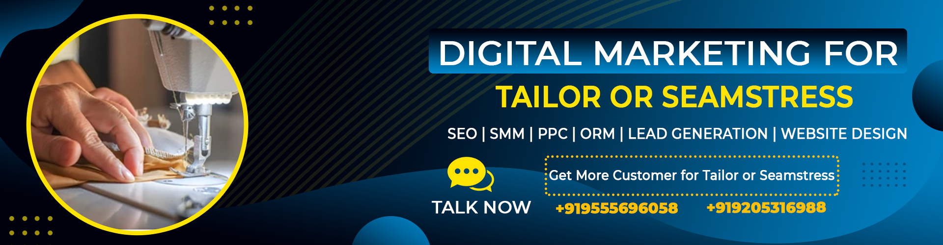 Digital Marketing for Tailor or Seamstress,SEO,Social Media,PPC