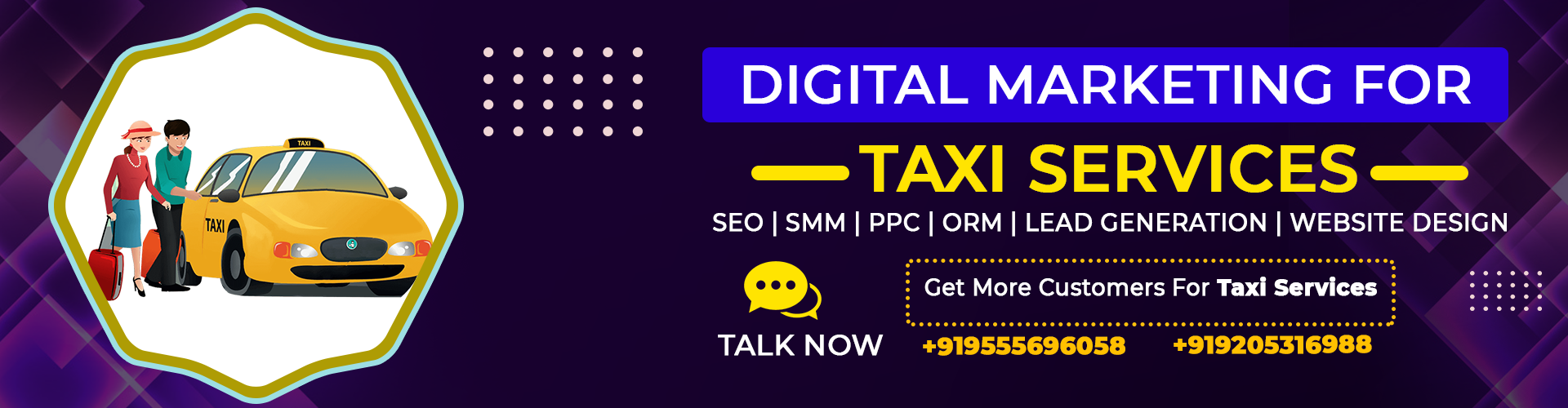Digital Marketing for Taxi Services,SEO,Social Media,PPC